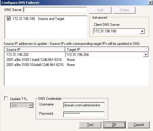 Configuring DNS failover